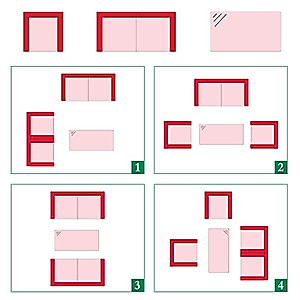 KINBOR BABY 4 PCS Patio Furniture Set-Porch Furniture, Patio Conversation Sets with Washable Cushions and Tea Table for Backyard Pool (Red)