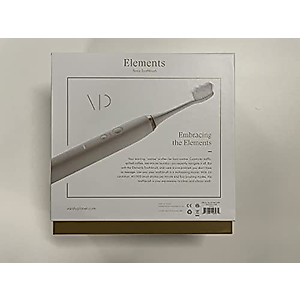 Vanity Planet Elements Ultrasonic Electric Toothbrush - Gold - Advanced Oral Care with UV Sanitizing Charger Base with 3 Replacement Heads - 99.9% Effective Keeping Your Teeth Clean