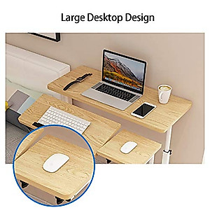 Multifunctional Desk Movable Computer Laptop Desk Study Writing Desk Adjustable with Keyboard Tray for Home Office (Color : D)