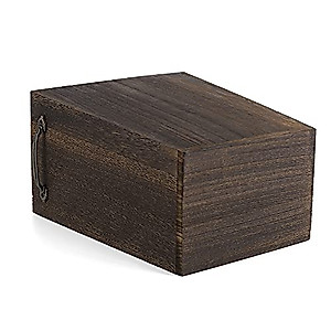 MOOACE Wood Trash Can Wastebasket, 2 Gallon Small Garbage Can Waste Basket Recycling Bin Container with Metal Handle for Bedroom, Living Room, Office, Kitchen, Bathroom