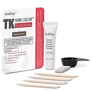 Godefroy Hair Color Kit for Spot Coloring Great For Small Areas Covers Up Gray Hairs Assorted Colors Available 4 Applicaion Kit, Medium Brown, 1 Count