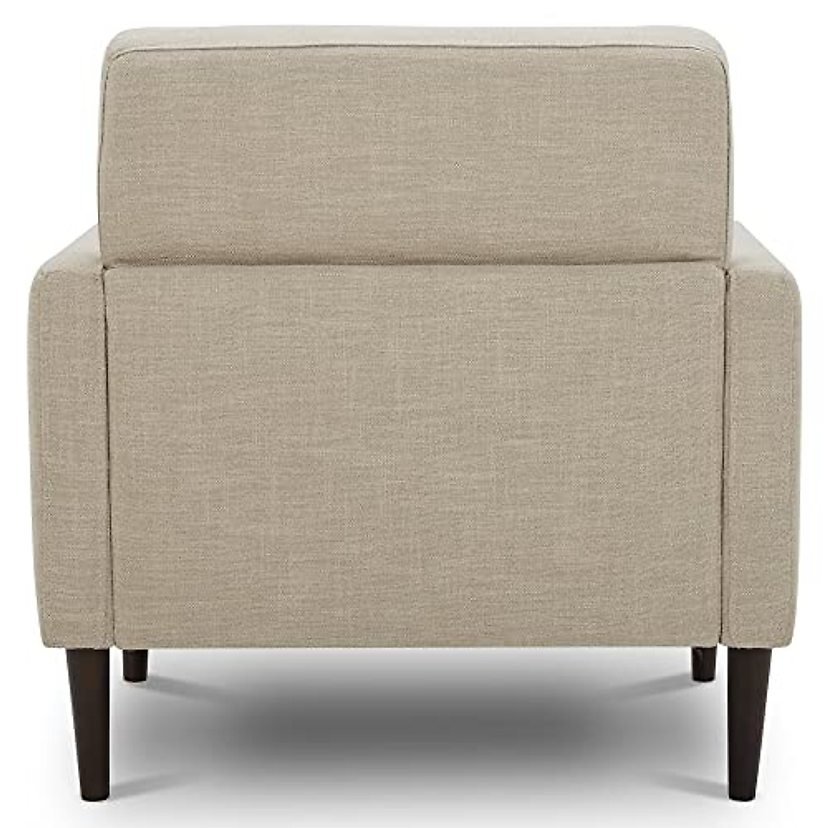CHITA Living Room Chair Mid-Century Single Sofa Furniture 33''W Tufted Sofa Chair for Living Room Apartment, Solid Wood Leg, Easy Assembly, Flax Beige