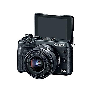 Canon EOS M6 (Black) EF-M 15-45mm f/3.5-6.3 is STM Lens Kit (Renewed)