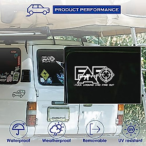 Aolamegs 3pcs Fuck Around and Find out Funny Car Stickers - FAFO Fuck Around Find out Warning Vinyl Sticker for Laptop/Car/Truck/Window/Bumper, Protected by F Around and Find out Offensive Transfer Decals