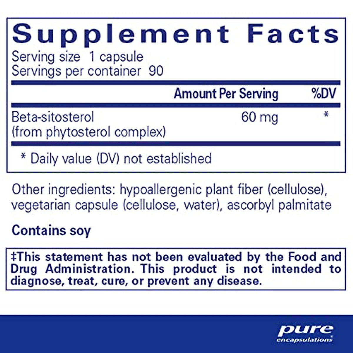 Pure Encapsulations Beta-Sitosterol | Supplement for Urinary Flow and Health* | 90 Capsules