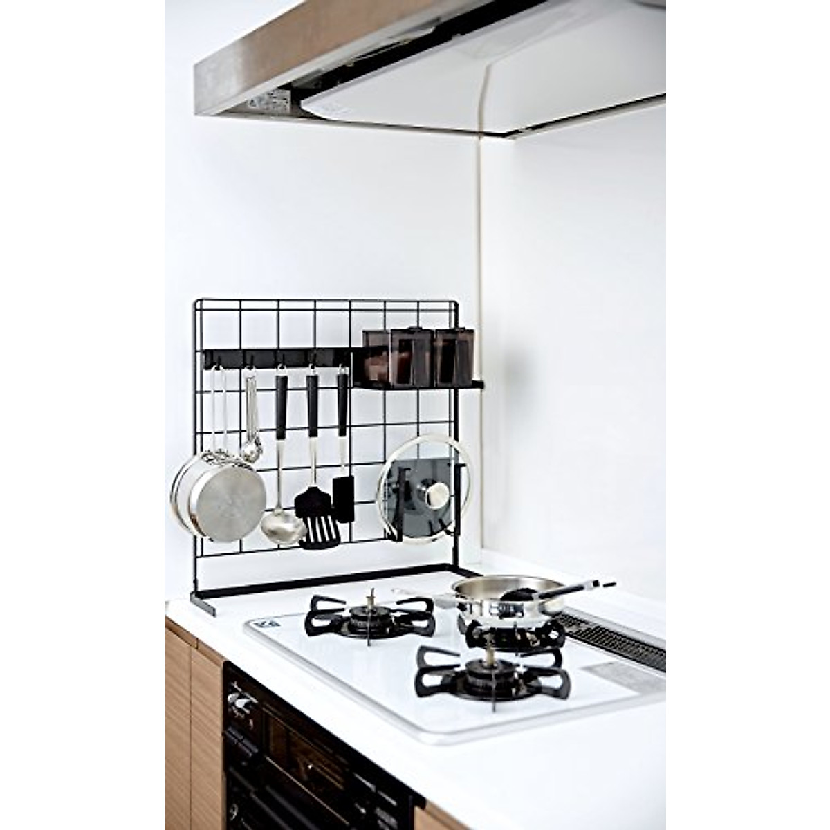 Yamazaki Home Grid Panel Organizer and Accessories-Wall Storage Decor, One Size, Black