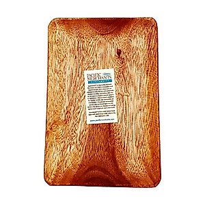 Pacific Merchants Acaciaware 10.5-by 7.25-by .75-Inch Acacia Wood Rectangle Serving Tray, 1 EA