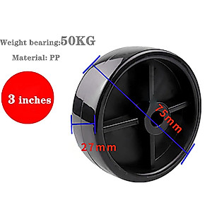 3 inch Universal Patio Heater Wheels /Storage rack caster wheels Universal Accessories - Easy to Move/Install-Gas Patio Heater Replacement Universal Movable Wheel,Outdoor Umbrella Gas Heater Wheel Kit