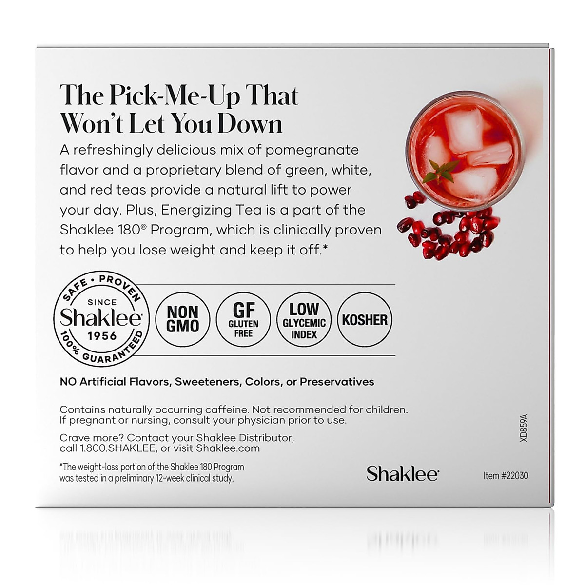 Shaklee - 180® Energizing Tea - Blend of Green Matcha, White, and Red Teas for Gentle Energy ...