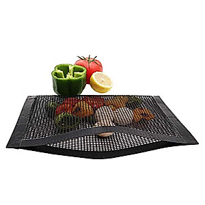 Bluedrop Non Stick Mesh Bag For Grill PTFE Toaster Oven Bags Barbecue Pockets Sheets Pack of 2