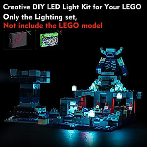 LocoLee LED Light Kit for LEGO Minecraft The Deep Dark Battle 21246, DIY Lighting Set Accessories Compatible with LEGO The Deep Dark Battle for Fans, Creative Decor Lego Light (Lights Only, No Models)