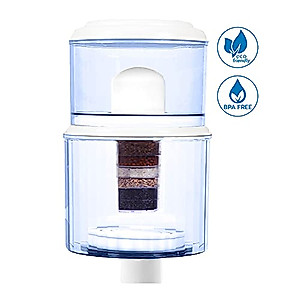 4 Gallon Water Cooler Filter Purifier - Save $$$ - Place on Cooler - Transform Tap Water to Healthy Mineral Drinking Water