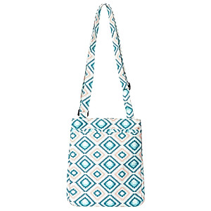 KAVU Keeper Semi Padded Sling Canvas Crossbody Bag - Sunset Diamond