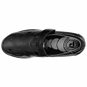 Propet Women's Ladybug Flat Shoe, Black 8.5 X-Wide