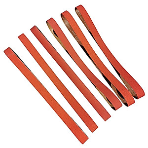 Tonmp 6 Pack 2 x 72 Inch Metal Grinding Ceramic Sanding Belts Kit -1 Pcs Each of 36 40 60 80 100 and 120 Grits Premium Sharpening Sander Belts (2x72 Inch)