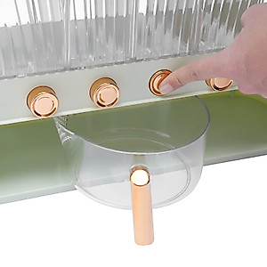 BuYouZaiLaa 6-Grid Multigrain Tank Rice Storage Dispenser Grain Dispenser with Measuring Cup Dry Food Dispenser for Home Kitchen