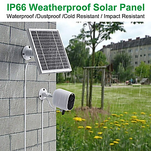 UYODM Solar Panel Charger Compatible with Arlo Essential Spotlight/XL Spotlight Only, 16.5ft Outdoor Power Charging Cable Micro USB, IP66 Weatherproof Aluminum Alloy Frame (Not for 2K/2nd Gen)