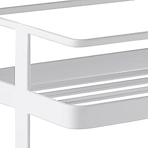 YAMAZAKI Home Countertop Spice Caddy-Storage and Organizer Rack | Steel, One Size, White