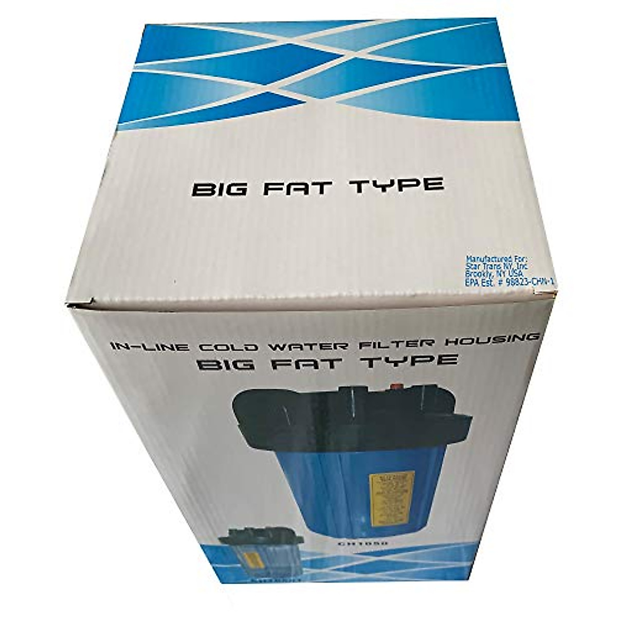 10 x 4.5" Housing Whole House Water Filtration System 1" Inlet/Outlet Brass Ports Pressure Relief Button, Meets NSF Standards & Regulations Compatible to BB-20B, 150233, 150235 (1 Set, Transparent)