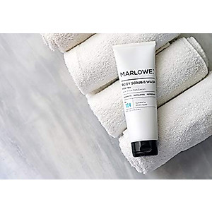 MARLOWE. No. 104 Men's 2-in-1 Body Wash & Scrub 8 Oz | Exfoliating Body Cleanser Fights Dryness | Made with Natural Ingredients | Willow Bark Extract