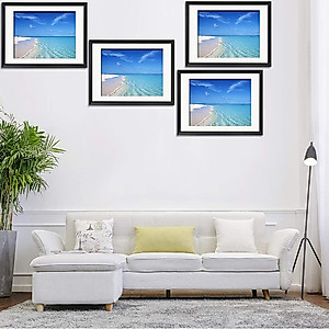 Giftgarden Black 18x24 Frame Matted to Display 16x20 Picture with Mat or 18 x 24 Poster without Mat, Set of 4