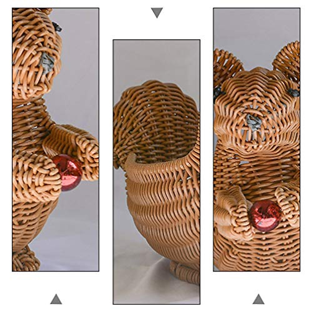 Healifty Laundry Basket Toy Towels Blanket Basket Home Decor Gift Rattan Woven Storage Basket Squirrel Storage Container Wicker Baskets Christmas Tabletop Organizer Nursery Storage Baskets