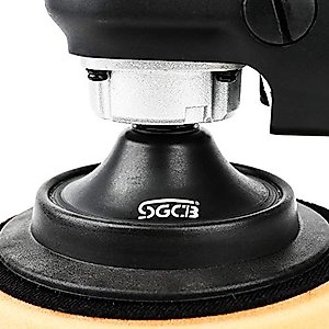 SGCB 5” RO Rotary Flexible Backing Plate, Hoop-and-Loop Face 5/8” Thread PU Soft Backing Pad Used On Rotary Polisher Sander for Sanding Polishing Buffing Finishing