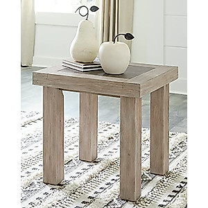 Signature Design by Ashley Hennington Rectangular End Table, Light Brown