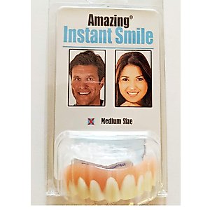 Amazing Instant Smile Cosmetic Novelty Secure Teeth- Medium Size - Fits Most