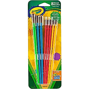 Crayola Paint Brushes, Painting Supplies, 8 pc, Assorted Colors & Sizes (117501)