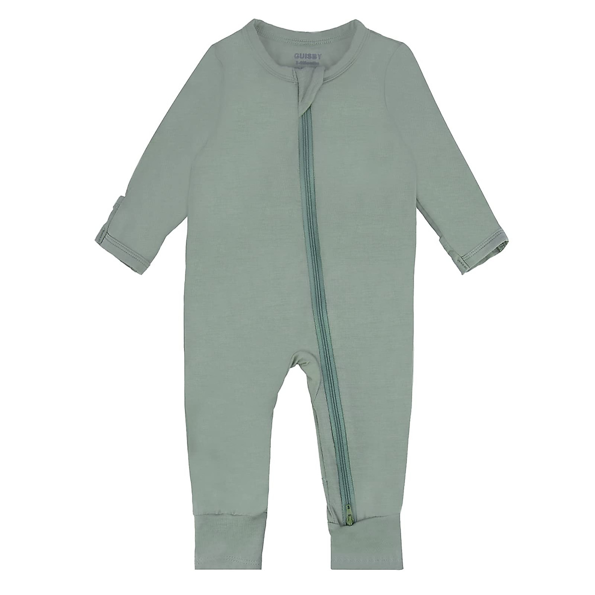 Rayon Baby Sleeper with Mitten Cuffs, Footless Pajamas Baby Boy 6-12 Months Green