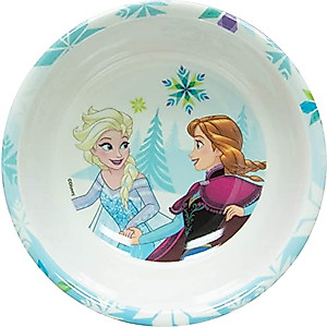 Zak Designs Disney Frozen Kids Dinnerware 5 Piece Set Includes Plate, Bowl, Tumbler and Utensil Tableware, Non-BPA Made of Durable Material and Perfect for Kids