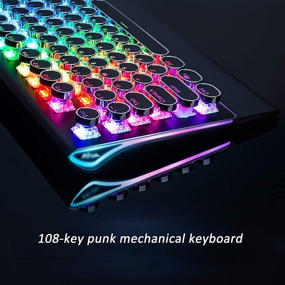 BXZYYL Mechanical Keyboard and Mouse Combo Gaming 108 Keys Wired USB Keyboards, Programmable Gaming for PC Gamer