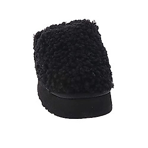 UGG Women's Maxi Curly Platform Slipper, Black, 8