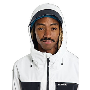 Burton Mens' Frostner 2L Snow Jacket (US, Alpha, Medium, Regular, Regular, Stout White/True Black)