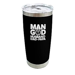 liabiliies Man of God Husband Dad papa Tumbler Coffee Tumblers 20 oz Tumbler with Lid and Straw Insulated Tumblers Stainless Steel Tumbler Funny Gifts for Men