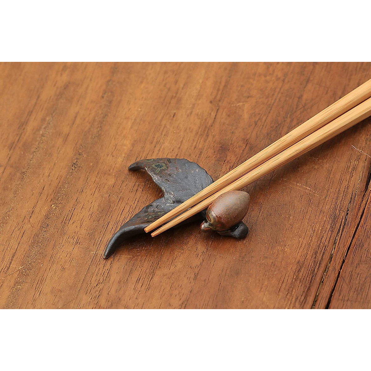 Hamamotou, 29-23 Chopsticks Holder, 2-Leaf Acorn, Set of 2, Approx. 0.9 x 1.7 x 0.8 inches (2.2 x 4.2 x 2 cm)