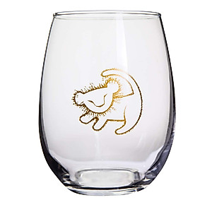 Disney Classics Collectible Stemmless Wine Glass Sets - 16 Ounces - Set of 2 (Lion King)