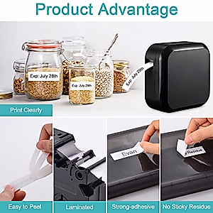 NineLeaf 10 Pack Compatible for Brother P-Touch Label Maker Refills TZ Tape 18mm 0.7 Laminated White TZe-241 TZe241 TZ-241 TZ241 3/4'' Black on White Label Tape for Ptouch PTD600 PTD400AD Labeler