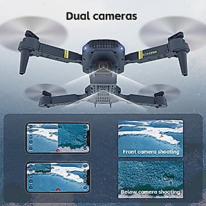 Super Endurance Foldable Drone with Camera for Beginners– Long Flight Time, WiFi FPV Quadcopter with 120°Wide-Angle HD Camera, Optical Flow Positioning, Follow Me, Dual Cameras(3 Batteries) V2