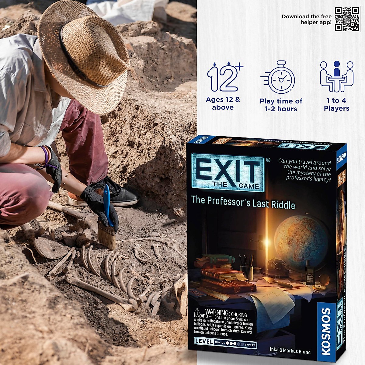 EXIT: The Professor's Last Riddle | Escape Room| Brainteasers | Mystery Solving | Treasure Hunt | Kosmos Game | at-Home Escape Room