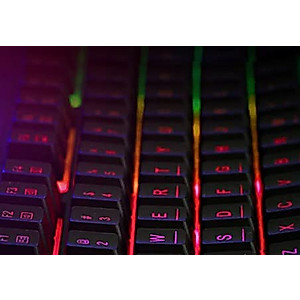 FEDRUI Wired Gaming Keyboard, Backlit Compact Mini Keyboard, Waterproof Small Keyboard for Business Trip