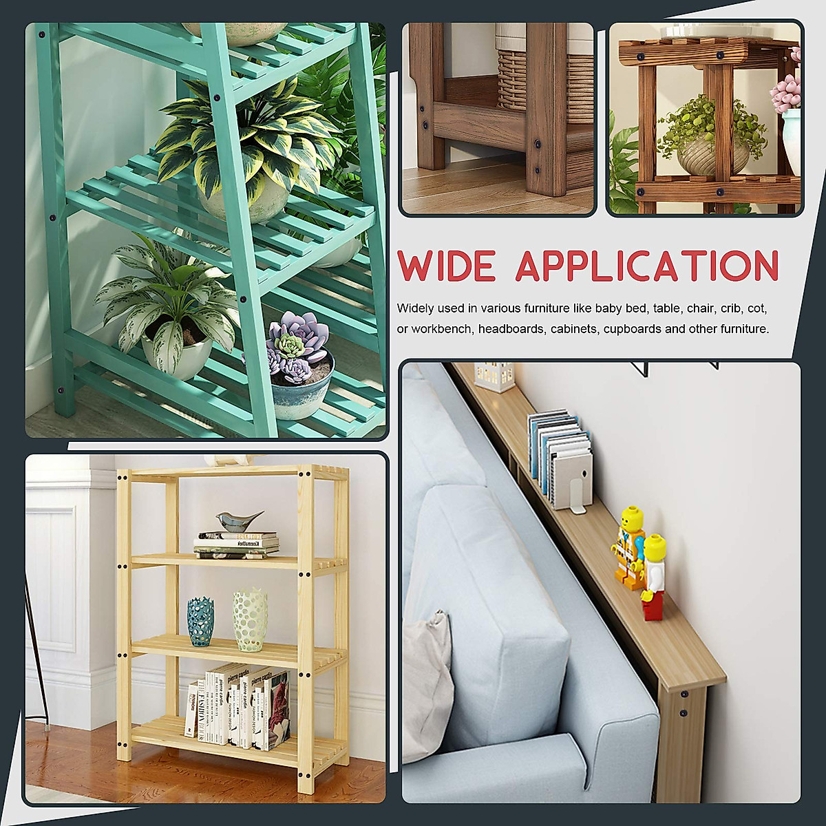 Hilitchi 84Pcs M6 Hex Drive Socket Cap Bolts Kit Countersunk Head Screws Bolts Dowel Barrel Nuts Crib Bolts Nuts Assortment Kit for Furniture Hardware Fitting (20/30/40/50/60/70/80mm)