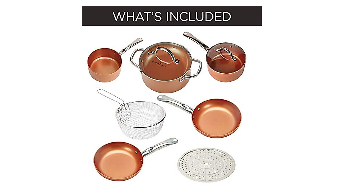 Copper Chef 9-Piece Cookware Set | Non-Stick & Versatile Cooking
