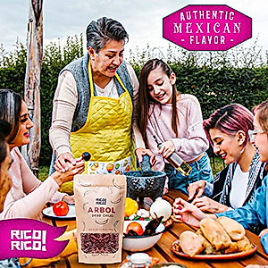 RICO RICO - Chile de Arbol 4 oz - Dried Whole Red Chili Peppers, Premium Dried Chiles, Spicy Hot Heat, Use in Mexican, Chinese and Thai Dishes, Packaged in Resealable Kraft Bag by RICO RICO