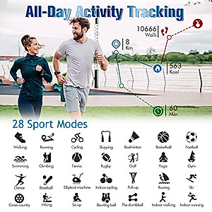 Smart Watch for Men Women, 2023 Fitness Watch with Heart Rate Blood Pressure Monitor IP67 Waterproof Bluetooth Phone Watch(Make/Answer Call), 1.7" Touch Screen Smartwatch for Android iOS Phones