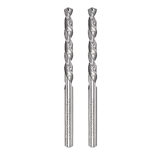 uxcell Solid Carbide Twist Drill Bits 3mm, Metric Left Hand Spiral Flutes Straight Shank Tungsten Steel Drilling Tool for Stainless Steel Alloy Metal, 2pcs