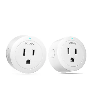 Ecoey Smart Plug - Smart Outlet with Alexa and Google Home for Voice Control, Smart Home Wi-Fi Outlet with Remote Control and Timing, Familywell Pro APP, ETL Listed, GW2001, 2 Packs