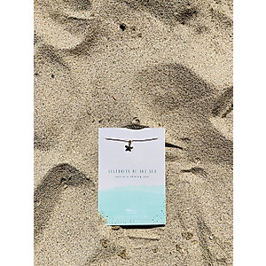 Lucky Feather Ocean Life Necklaces – Sterling Silver, 14k Gold Dipped VSCO Necklace - Thoughtful Gift for Women and Teenagers