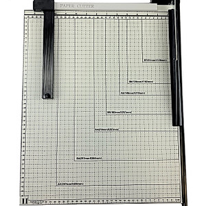Paper Cutter Guillotine Style 18" Cut Length X 15" Inch Metal Base Trimmer
